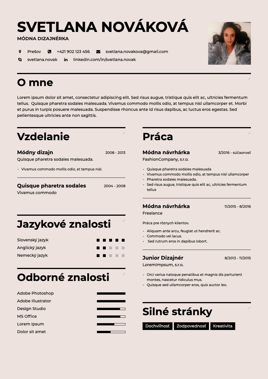 Životopis | Lorem ipsum, E.t, Curriculum